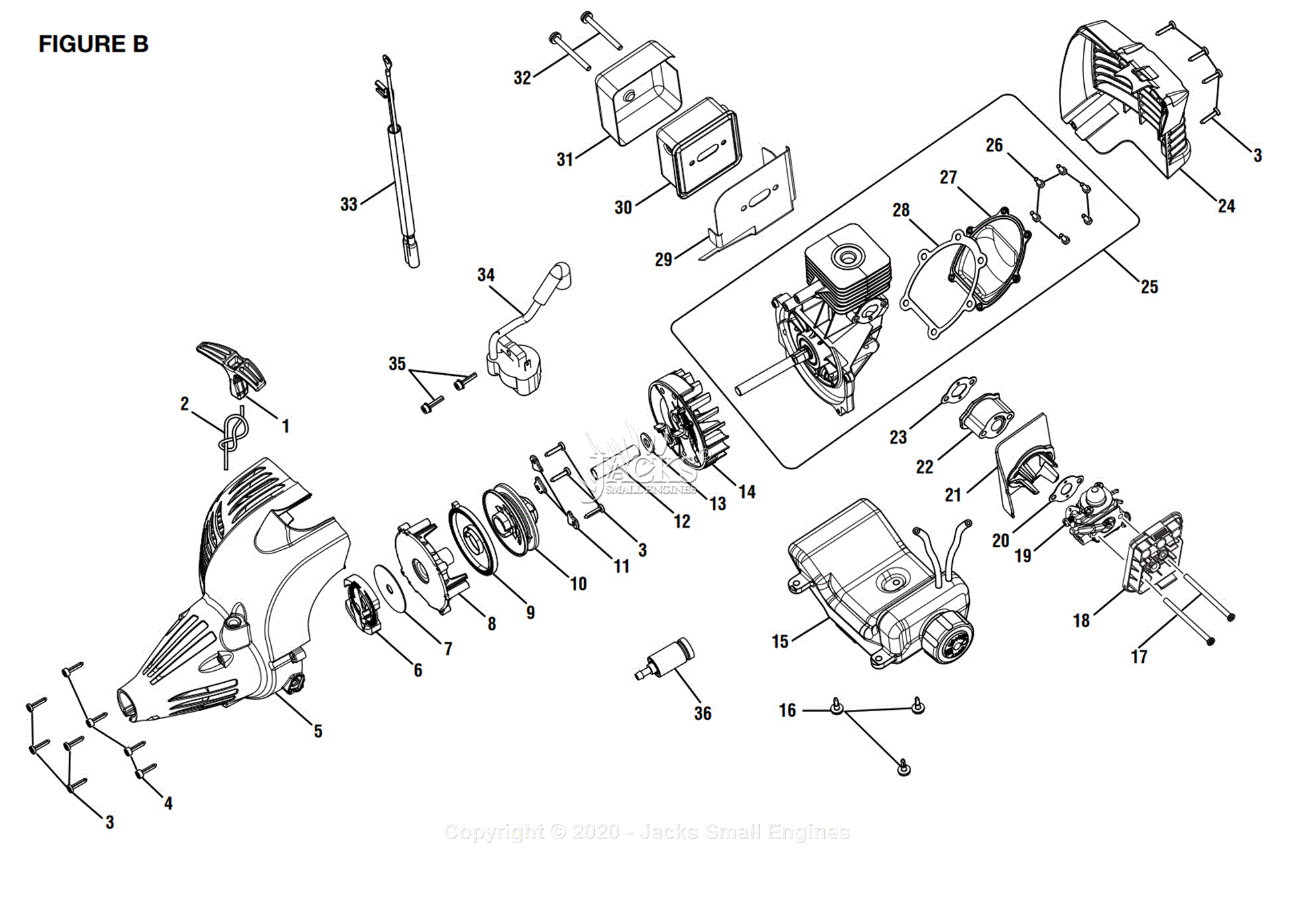 Ryobi RY28140 Parts Diagram for Figure B