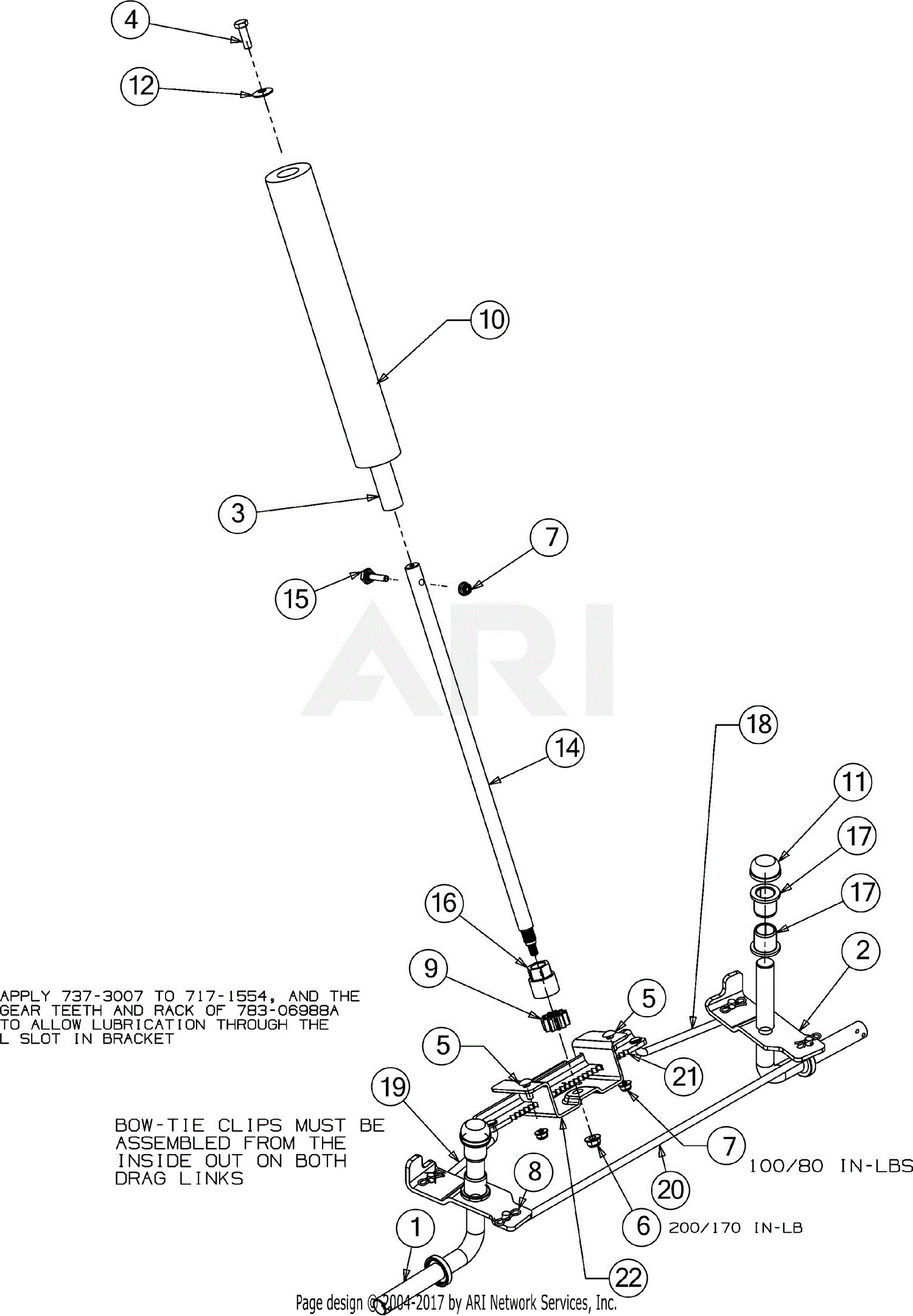 Troy Bilt TB30R 13CC26JD011 2016 Parts Diagram for Steering